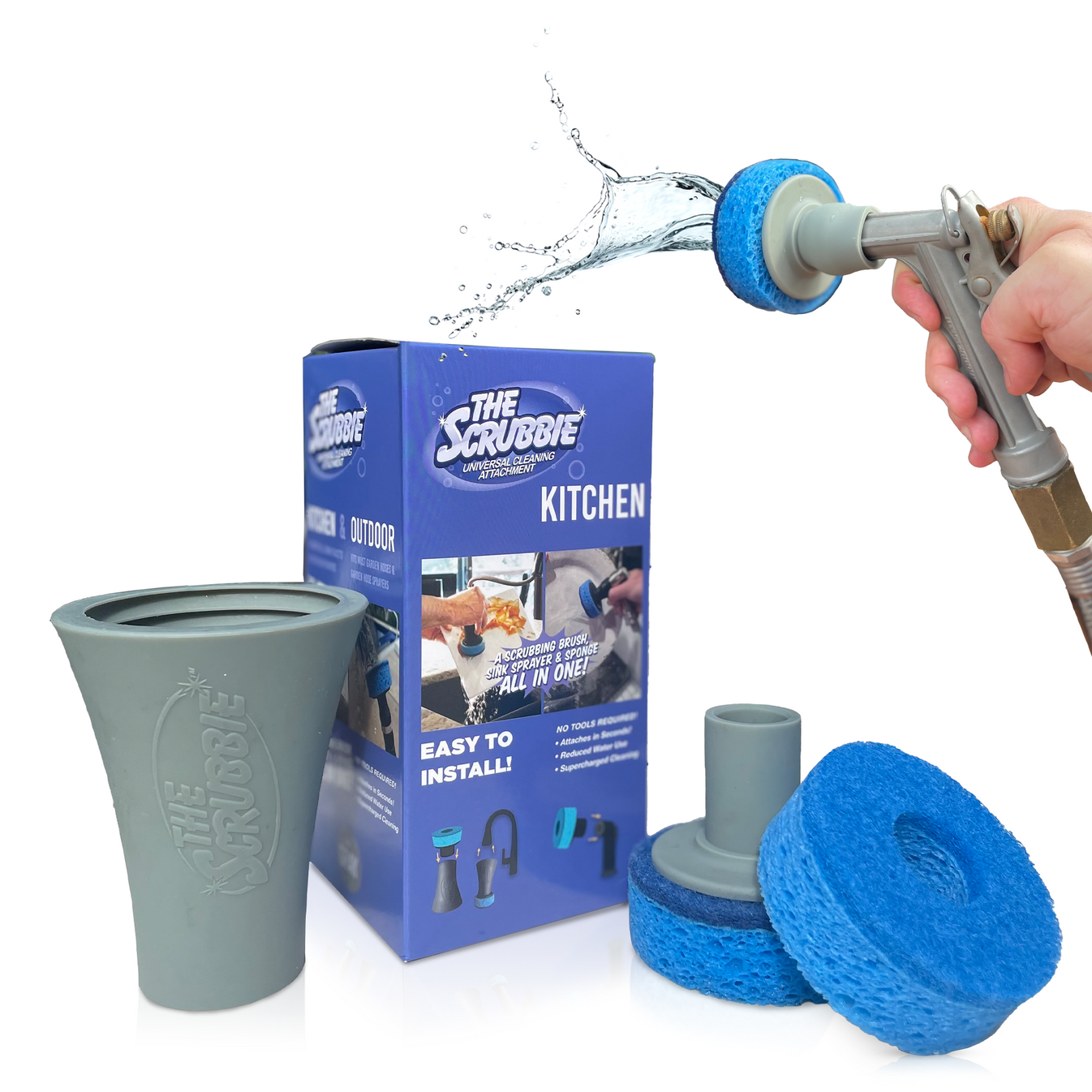 The Scrubbie - Universal Cleaning Attachment For Kitchen and Outdoor